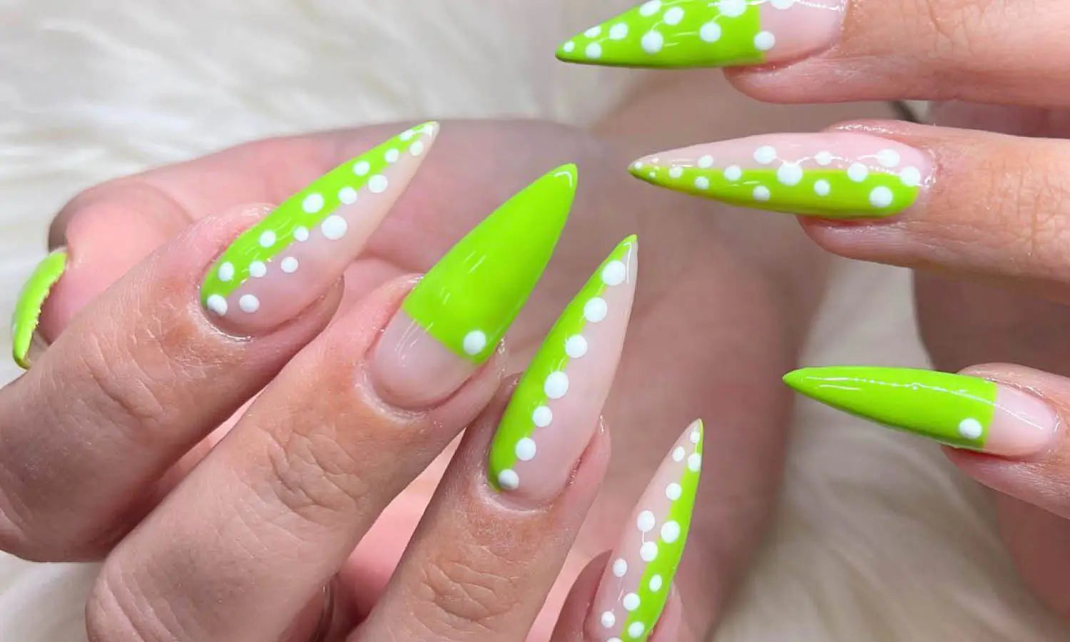 Neon green nails store
