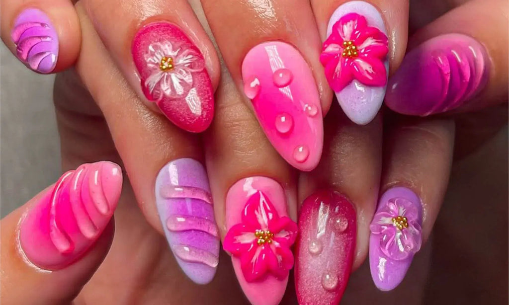 Purple pink nails store
