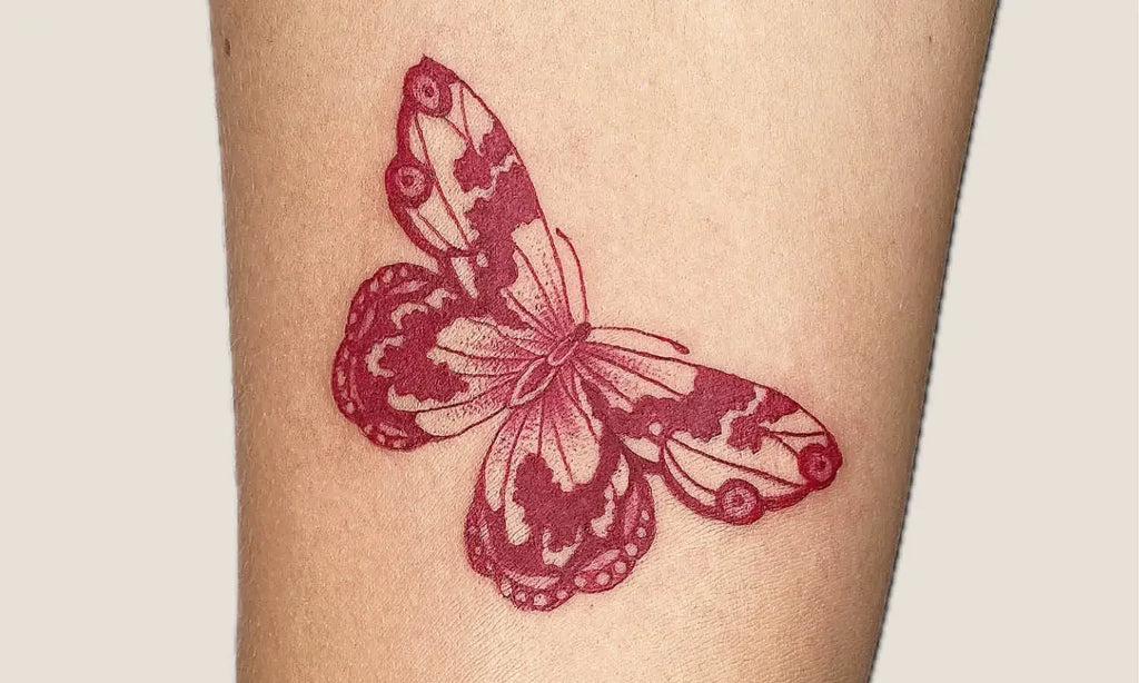 Red W Tattoos Temporary Red Tattoos: The Meaning Behind Red Butterfly