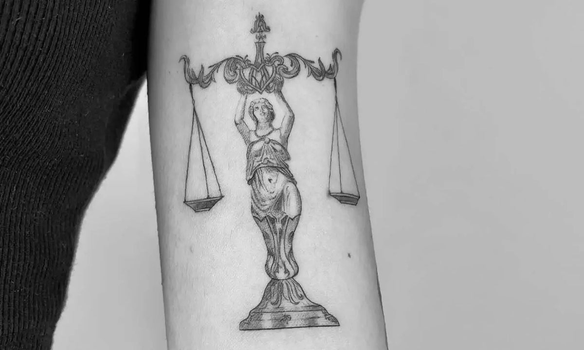 unique libra scale tattoos